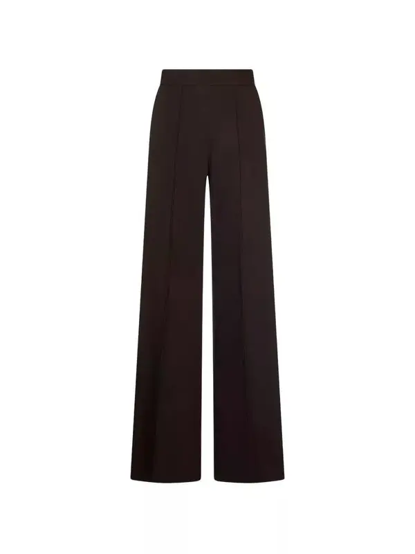 Agnona Pressed-crease Wide-leg Trousers - Brown