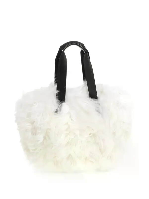 Moncler Apres-ski Shearling Tote Bag - White