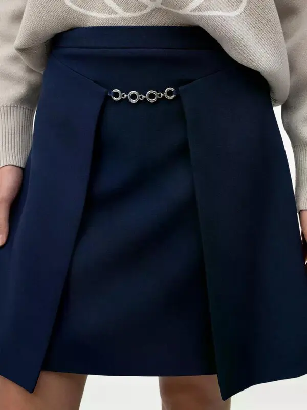 Hugo Chain-detail Pleated Mini Skirt