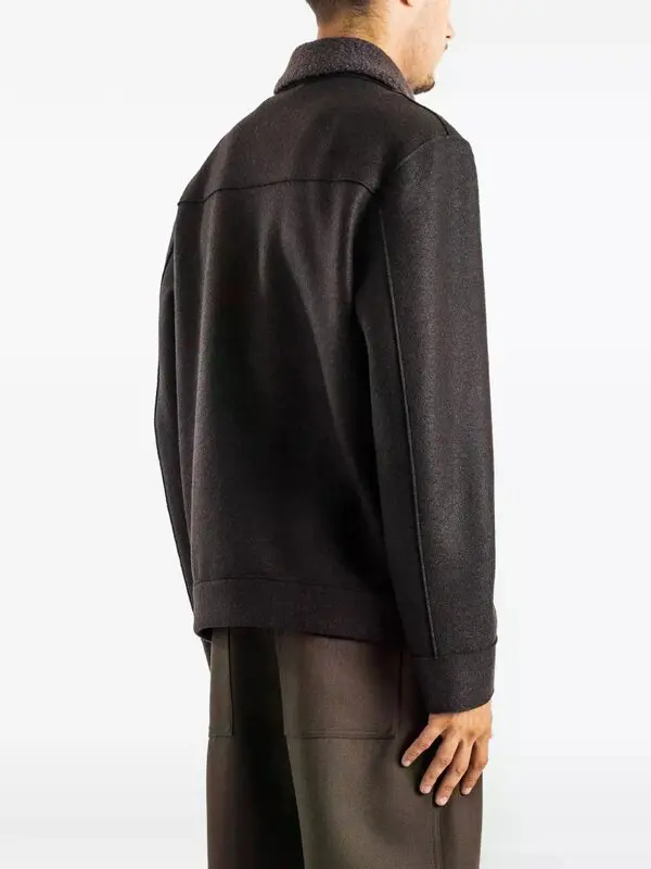 Harris Wharf London Golf Bouclé-collar Pressed-wool Jacket