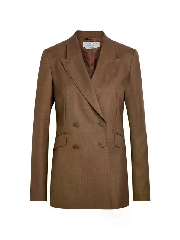 Gabriela Hearst Angela Double-breasted Peaked-lapel Blazer - Brown