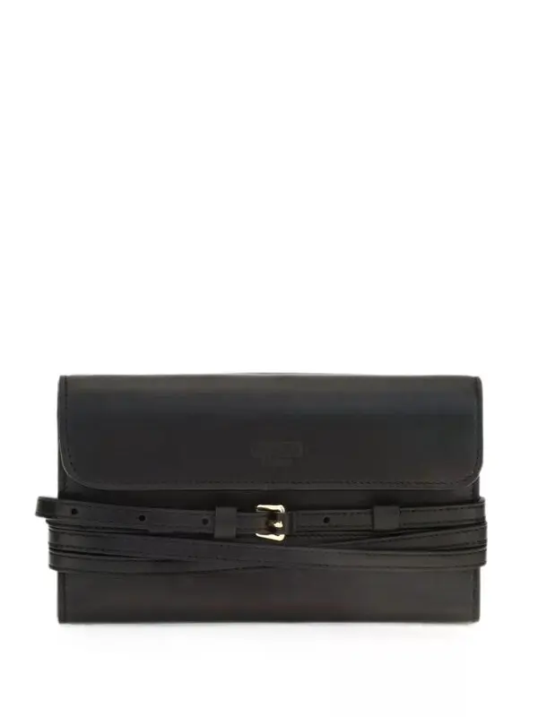 Moschino Mini Buckle-detail Leather Shoulder Bag - Black