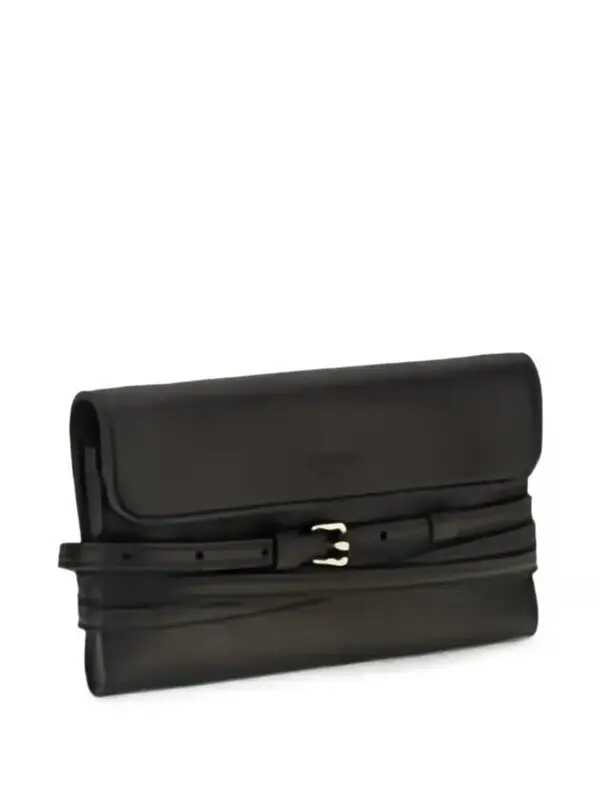 Moschino Mini Buckle-detail Leather Shoulder Bag