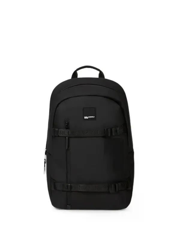 Karl Lagerfeld Coated Faux-leather Backpack - Black