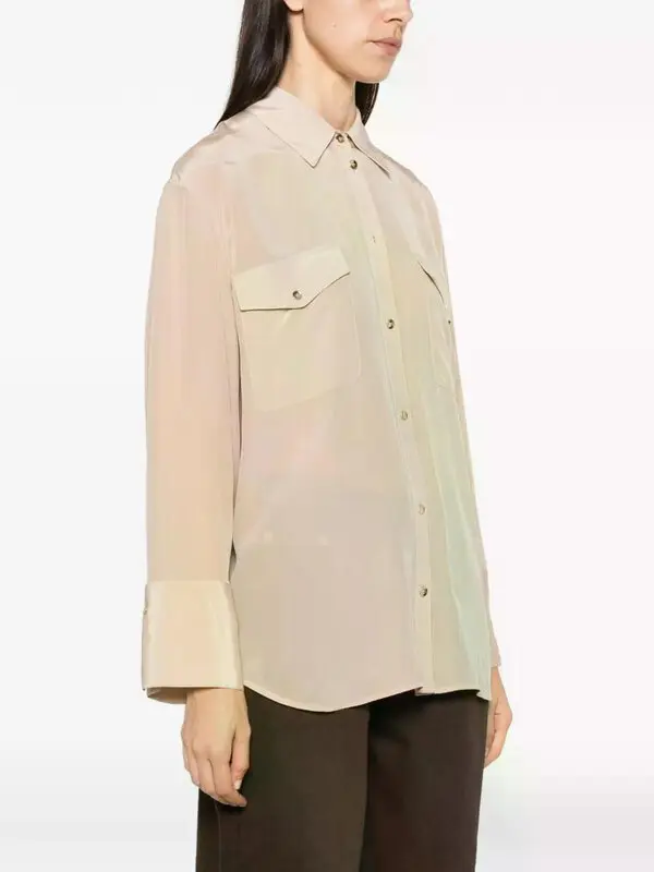 Alice + Olivia Sheer Finish Button-up Shirt