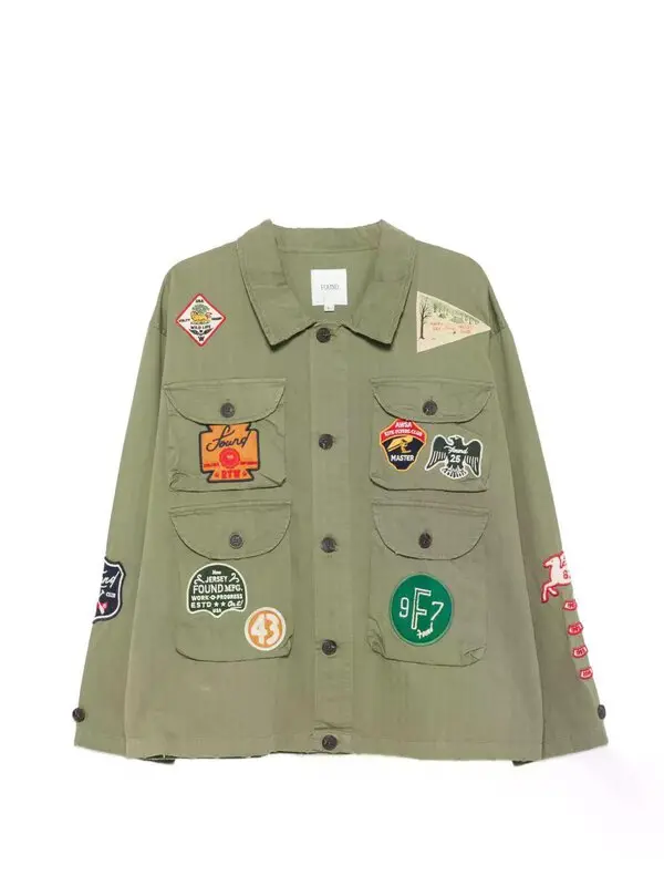 FOUND Patch-detail Herringbone Jacket