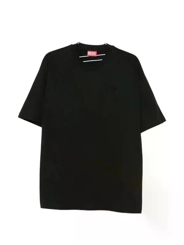 DIESEL® Logo-embroidered T-shirt - Black