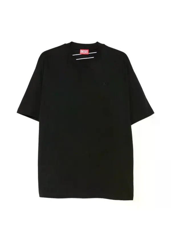 DIESEL® Logo-embroidered T-shirt - Black