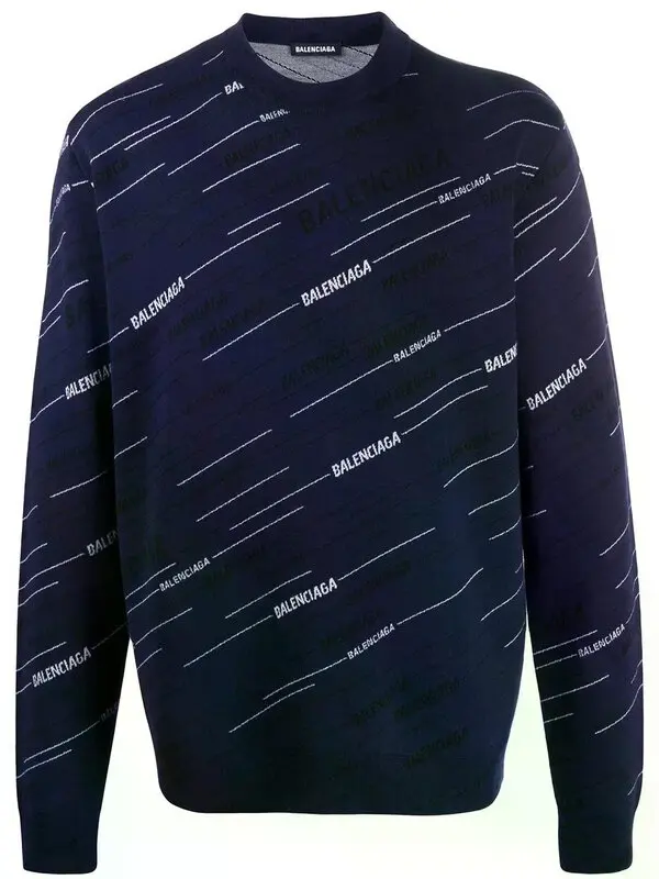 Balenciaga Logo Sweatshirt - Blue