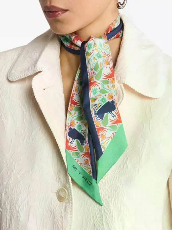 Etro X Tabby Booth Paisley-print Silk Scarf