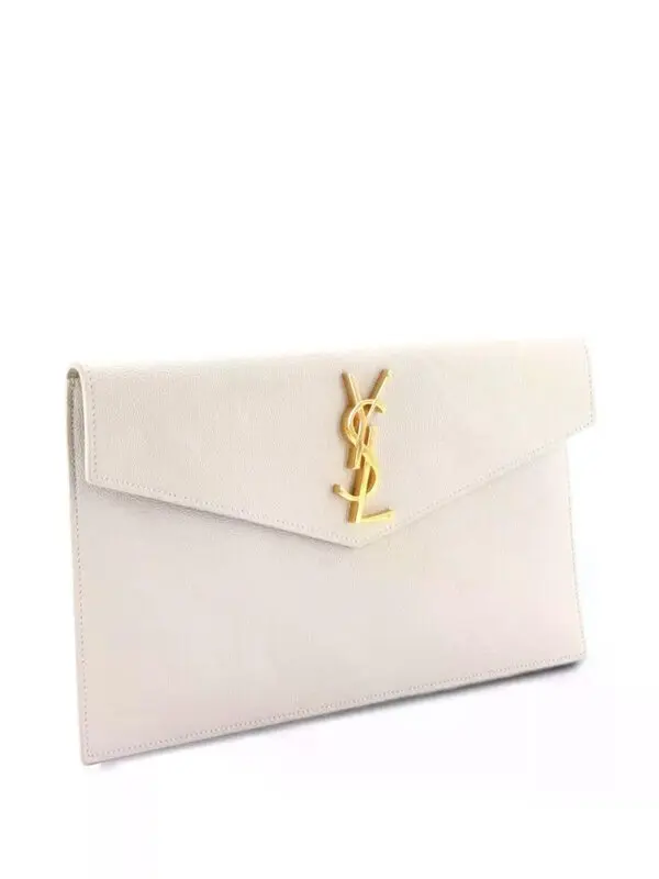 Saint Laurent Uptown Pouch Leather Clutch Bag