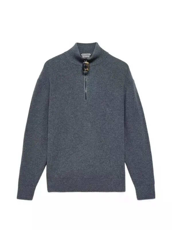 JW Anderson Half-zip Ribbed Knit Sweater