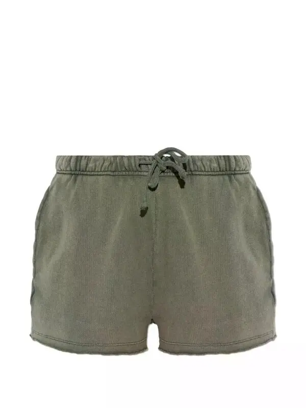 American Vintage Raw-hem Drawstring Shorts - Green