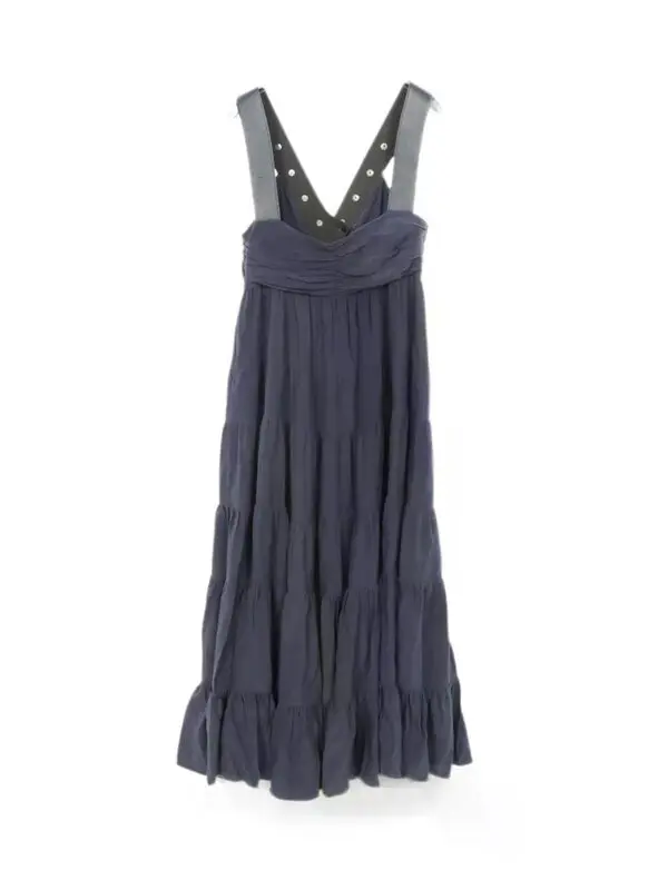 LOUIS VUITTON Sleeveless Tiered Midi Dress