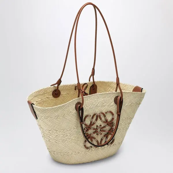 Loewe Medium Anagram Basket Bag In Natural/tan