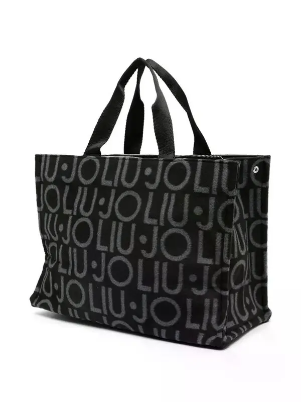 Liu Jo Logo-jacquard Top-handle Tote Bag - Black