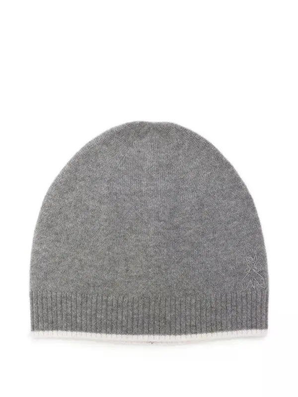 Patrizia Pepe Ribbed-trim Beanie Hat