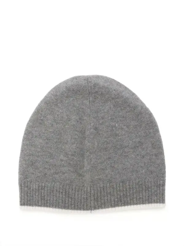 Patrizia Pepe Ribbed-trim Beanie Hat