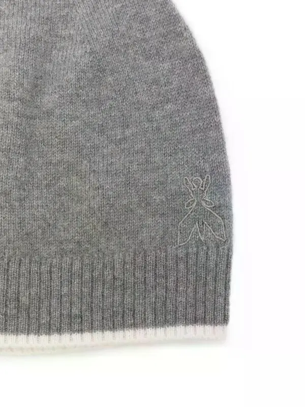 Patrizia Pepe Ribbed-trim Beanie Hat