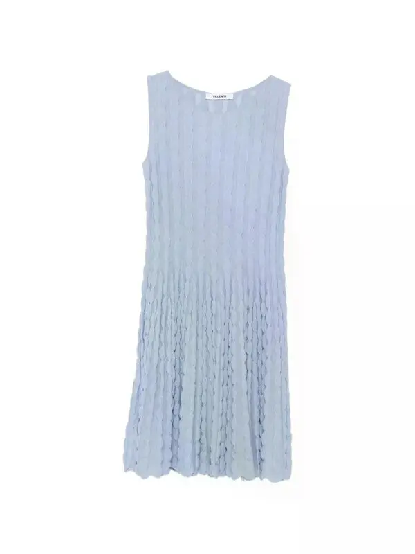 ANTONINO VALENTI Textured Sleeveless Mini Dress - Blue