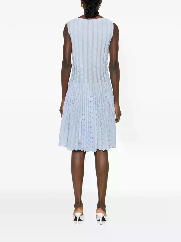 ANTONINO VALENTI Textured Sleeveless Mini Dress - Blue
