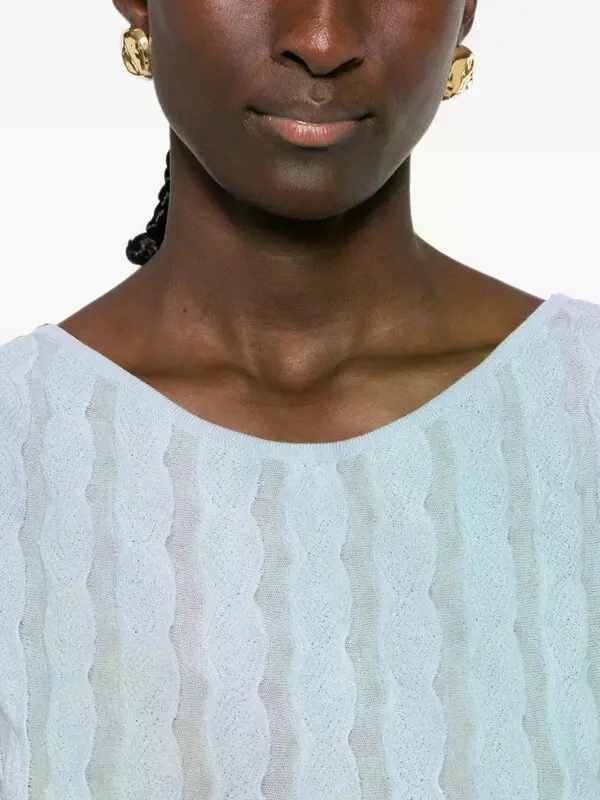 ANTONINO VALENTI Textured Sleeveless Mini Dress - Blue