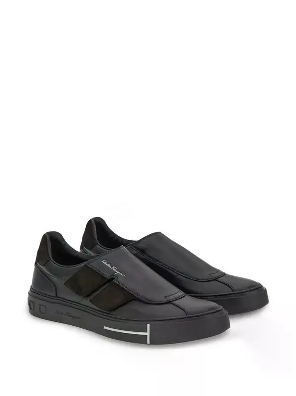 FERRAGAMO Low-top Leather Sneakers - Black
