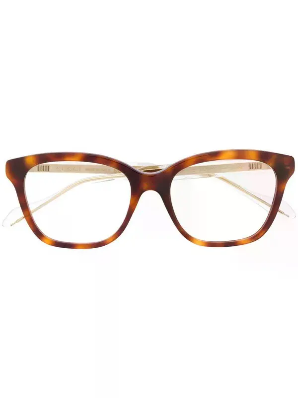 Gucci Tortoiseshell Square-frame Glasses