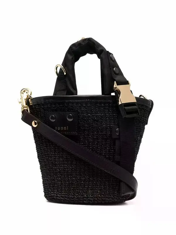 Sacai Micro Marche Woven Bucket Bag