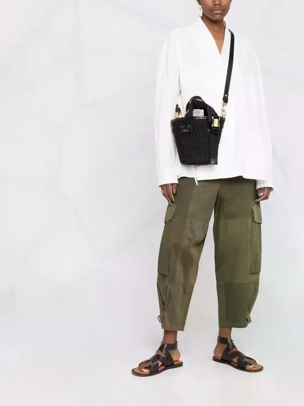 Sacai Micro Marche Woven Bucket Bag