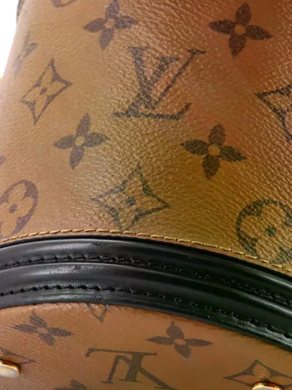 LOUIS VUITTON Cannes Handbag Reverse Monogram Canvas Satchel