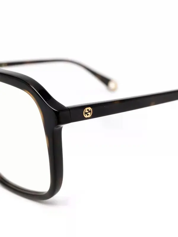 Gucci Tortoise-shell Pilot Eyeglasses