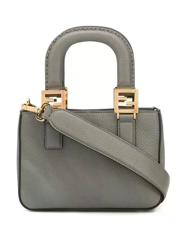 Fendi Mini Ff Motif Tote - Grey