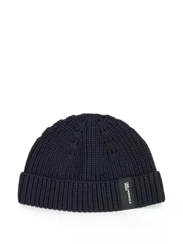 Karl Lagerfeld Docker Cotton Beanie - Blue