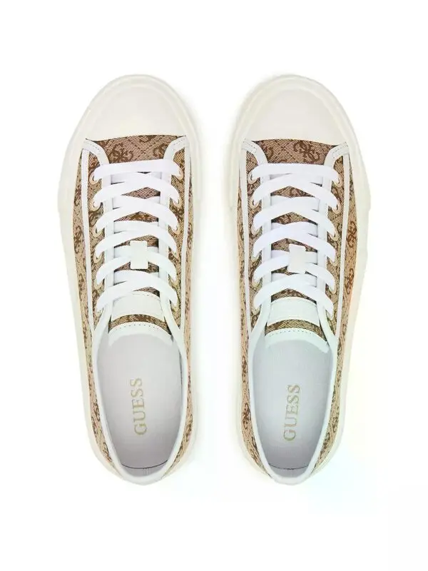 Guess Monogram-print Canvas Sneakers