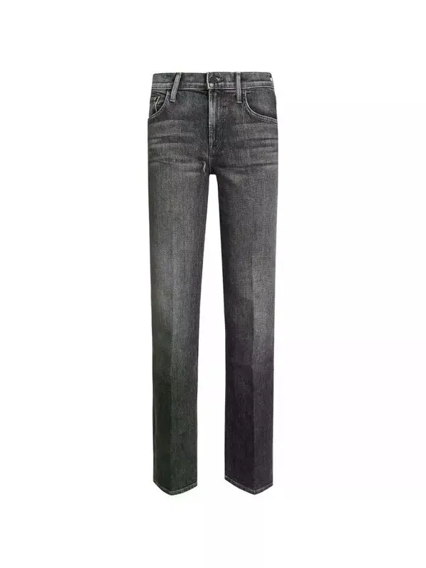 MOTHER Faded-effect Whiskered Jeans - Red