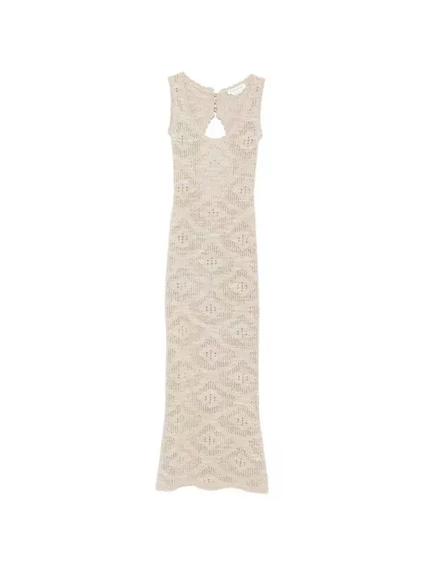 ASTA RESORT Eve Crochet-knit Dress - Neutrals