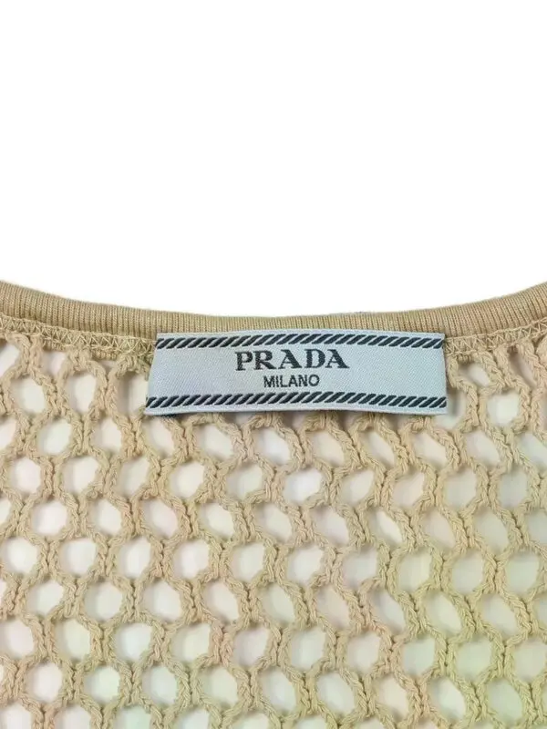 Prada 2010s Mesh Logo-plate Tank Top