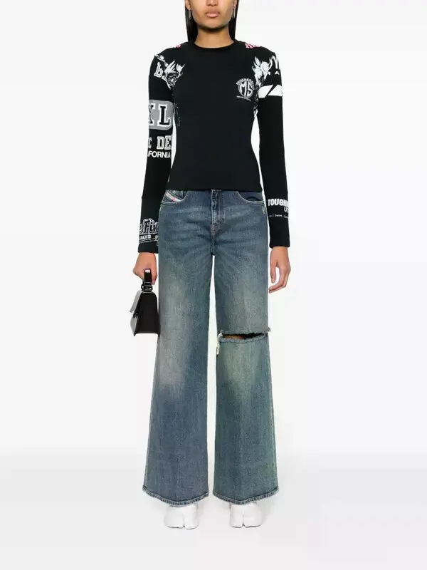 DIESEL® 1978 D-akemi Wide-leg Jeans