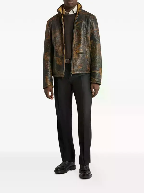 Etro Animal-print Shearling-lined Jacket