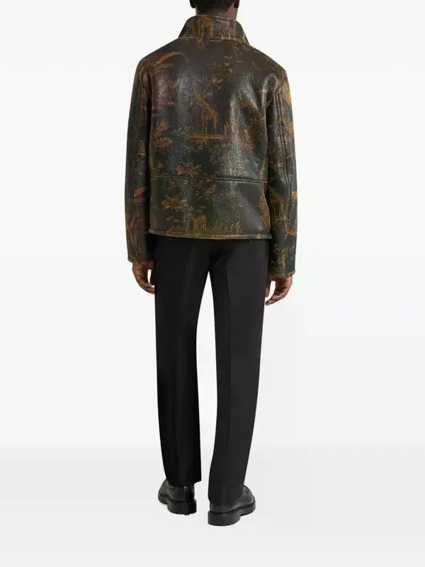 Etro Animal-print Shearling-lined Jacket