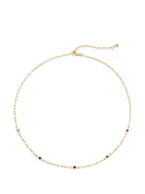 DINNY HALL Gemstone Paperclip Chain Necklace