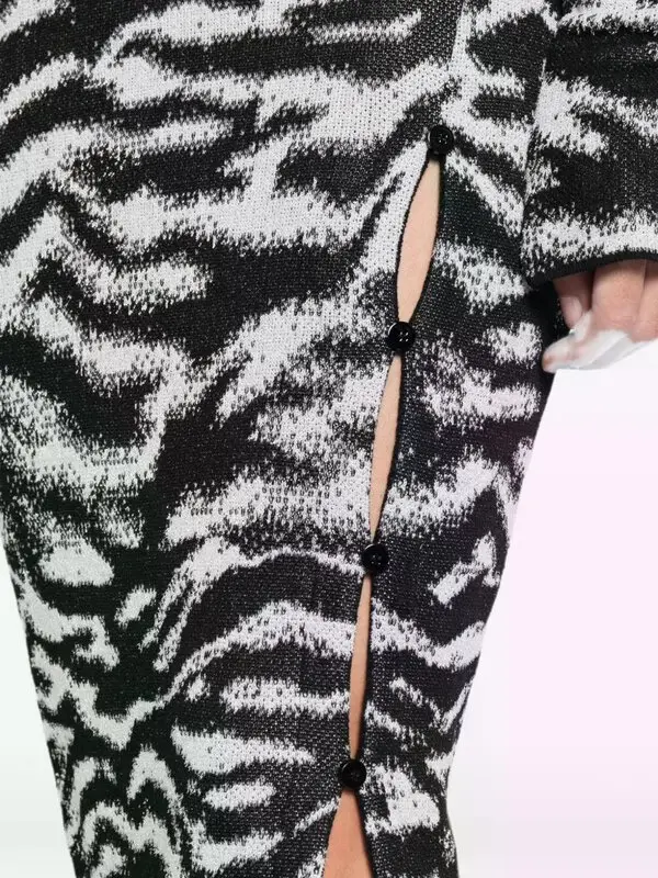 Attico Zebra-print Backless Midi Dress
