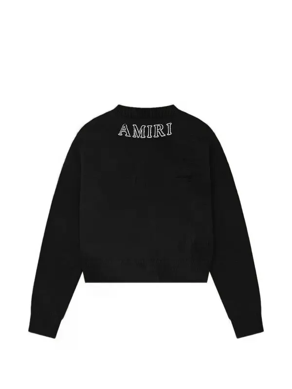 Amiri Logo Embroidered Merino Wool Sweater