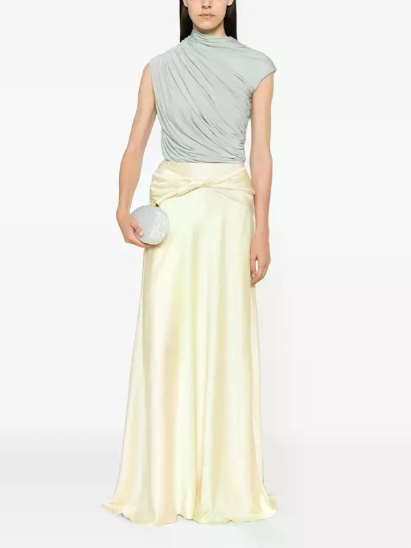 Arcina Ori Andi Twisted-waist Maxi Skirt - Neutrals