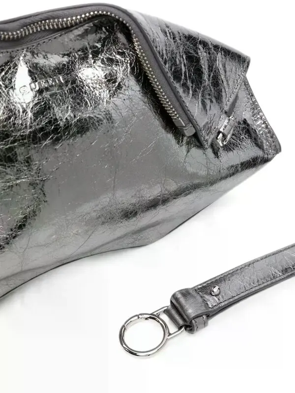Alexander McQueen Manta Metallic-leather Clutch Bag