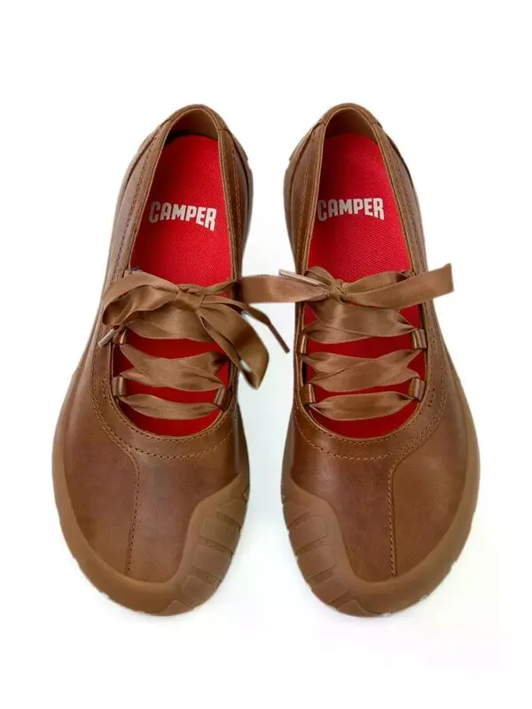 Camper Peu Path+ Lace-up Ballet Flats