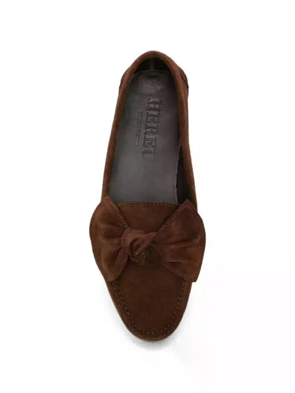 Hereu Bow-detail Suede Loafers