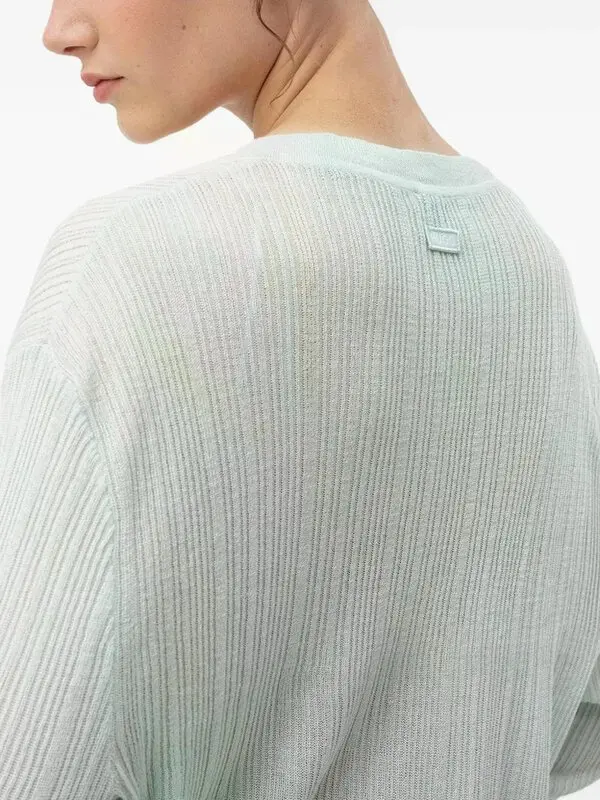 Hugo Ribbed Knit V-neck Sweater