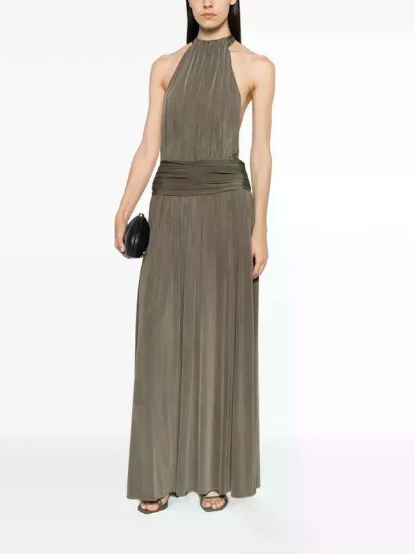 Arcina Ori Santina Halterneck Maxi Dress - Grey